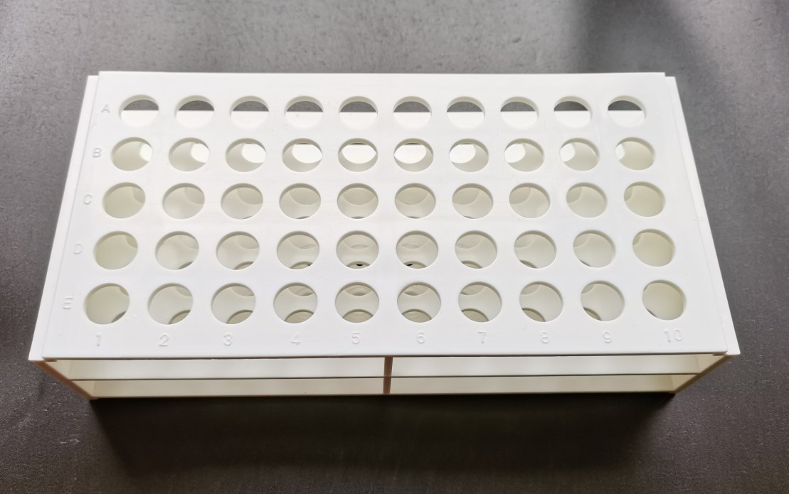 13mm*50well test tube rack ,white color from China manufacturer ...