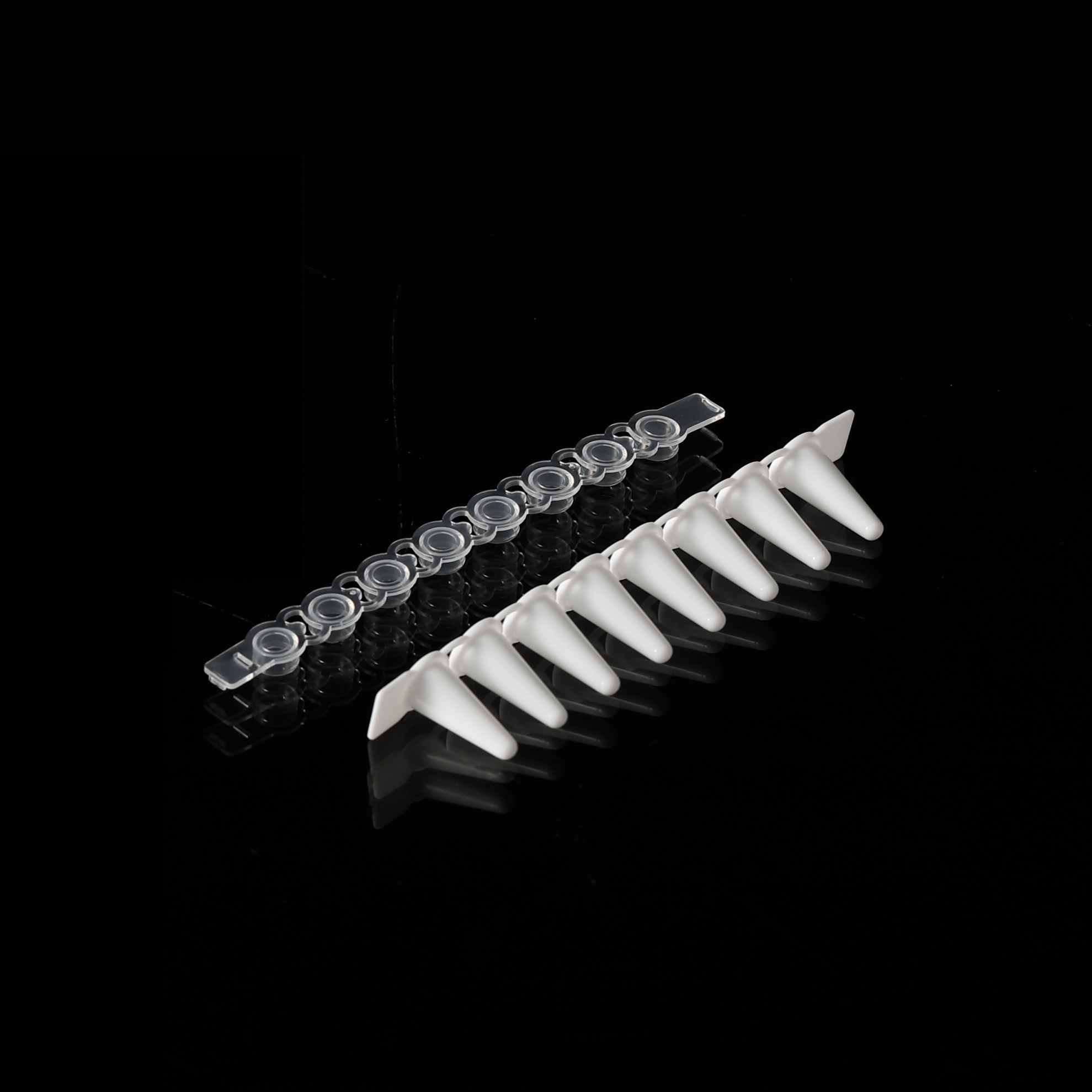 0.1mL 8-snap strip PCR tube flat cap Natural from China manufacturer ...