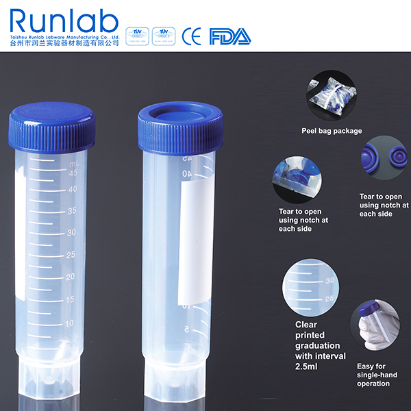Runlab free standing 50ml centrifuge tube - ZHEJIANG RUNLAB TECHNOLOGY ...